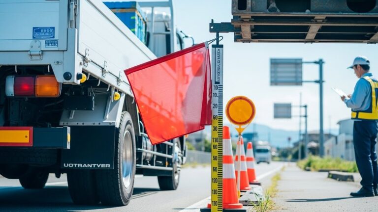 トラックの荷物がはみ出すときの赤旗と長さの目安｜違反を防ぐ具体的チェック法 | 走るよトラック